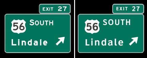 interstate sign font