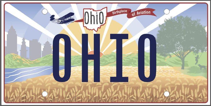 Ohio unveils new license plate | The Courier "Sunrise in Ohio" pays ...