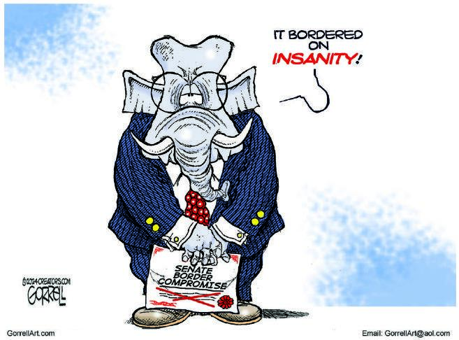 Border compromise | The Courier Editorial cartoon: Feb. 8