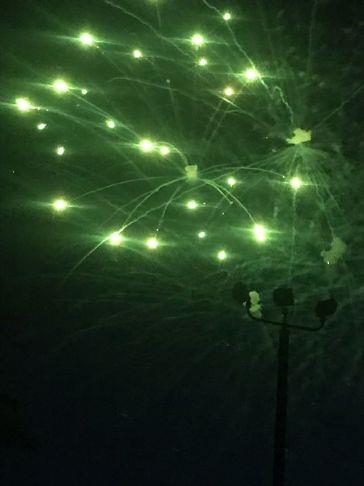 green flare firework