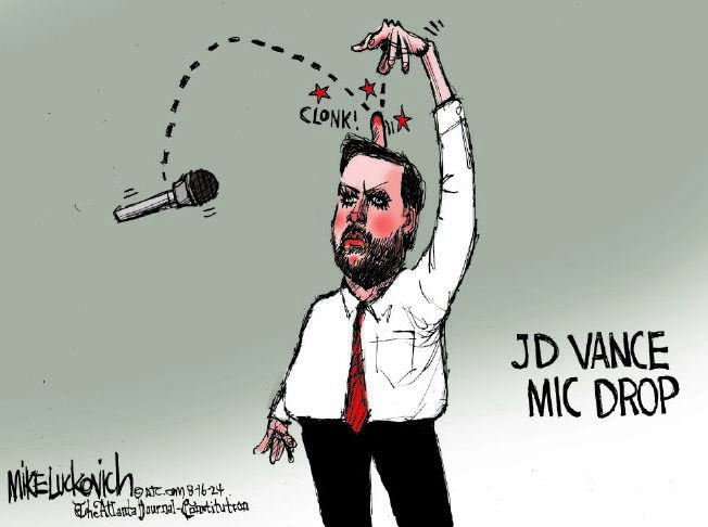 Mic Drop | The Courier Editorial cartoon: Aug. 19