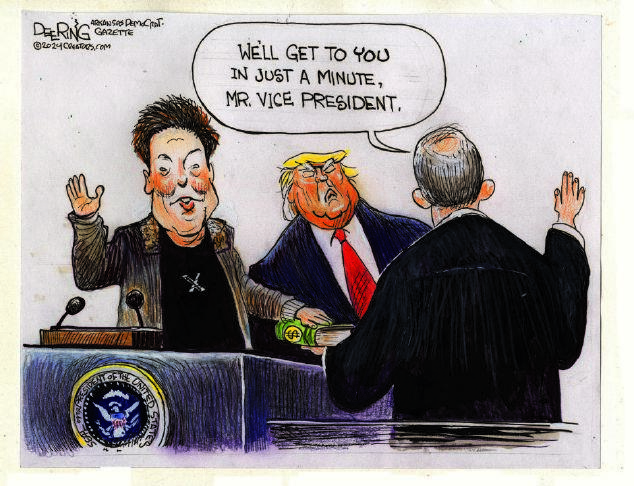 President Musk | The Courier Editorial cartoon: Dec. 24