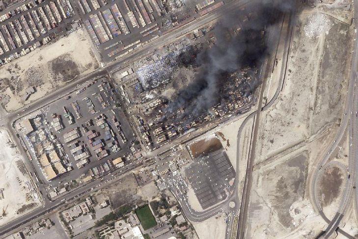 Satellite images reveal destruction | Review Times After Iran port ...