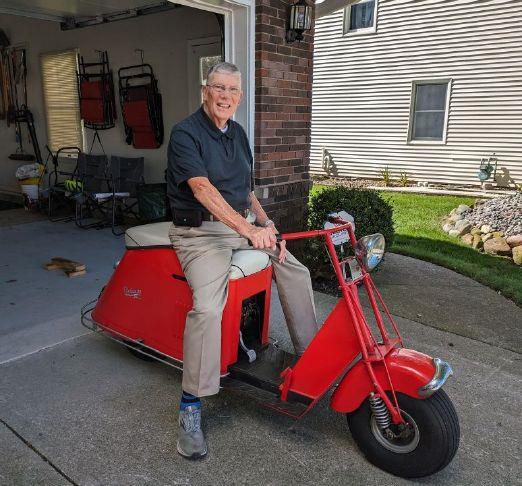 Mike Meinke loves to show off his motor scooter | Norwalk Reflector ...