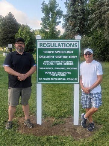 New addition at cemetery | Norwalk Reflector Sign installed at Woodlawn