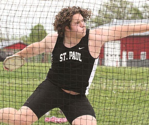 REGIONAL TRACK: St. Paul's Hedrick wins discus title on monster throw ...