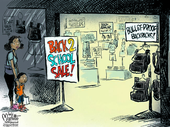 Armoring students | Sandusky Register Editorial cartoon