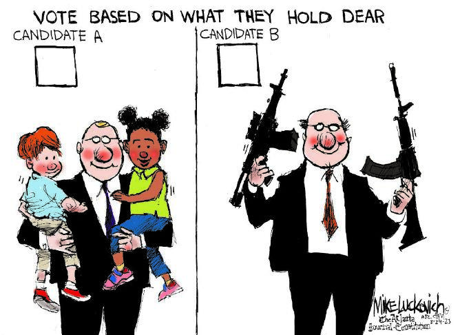 Whose side are they on? | Sandusky Register Cartoon commentrary