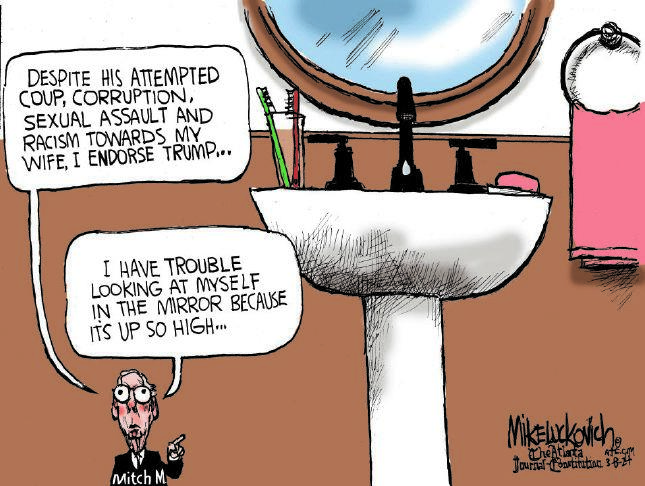 He changed his mind | Sandusky Register Cartoon commentary