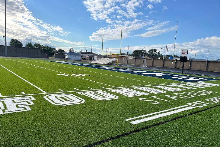 New turf finished at Foundation Stadium | Sandusky Register Sandusky ...
