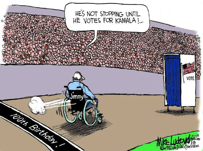 Happy 100 Mr. Jimmy | Sandusky Register Cartoon commentary