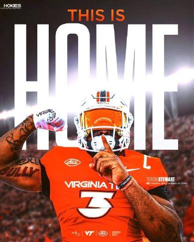 Terion Stewart will play his final year of college football at Virginia ...