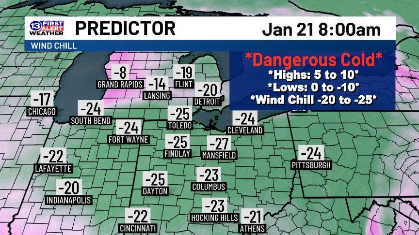 'Dangerous cold' coming | Sandusky Register Wind chill could dip to ...