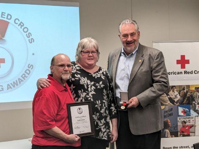 Area Red Cross director receives award for saving wife | Review Times ...